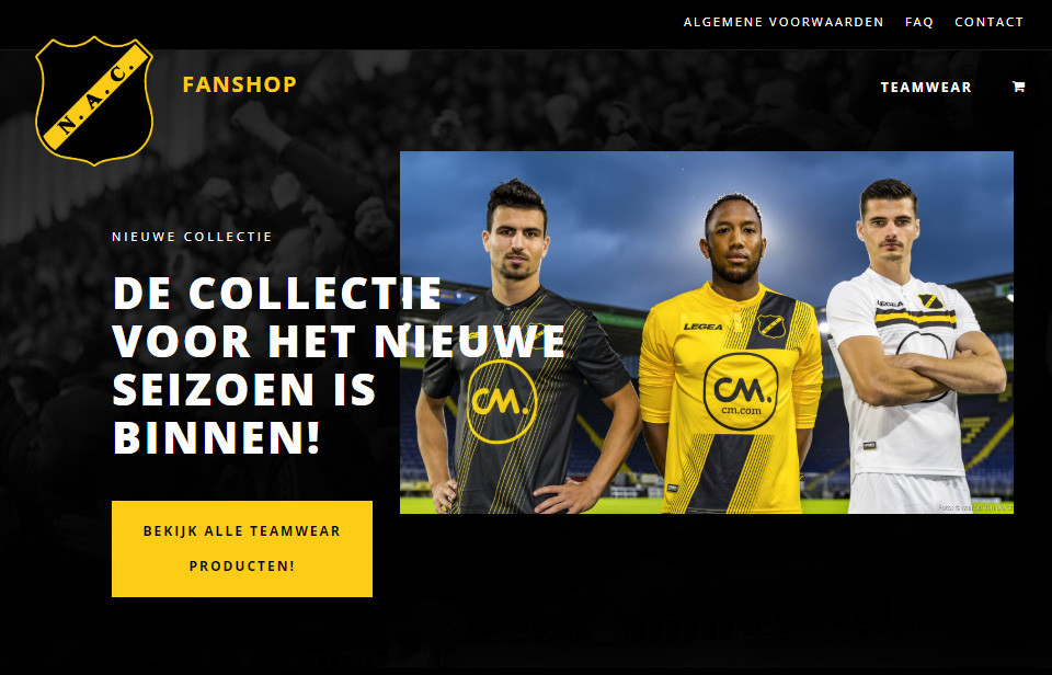 Nieuwe online Fanshop live